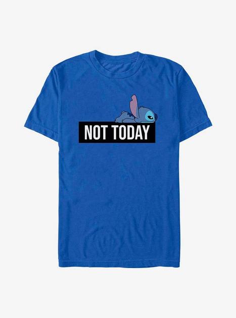 Disney Lilo & Stitch Not Today Laying Stitch T-Shirt - BLUE | BoxLunch