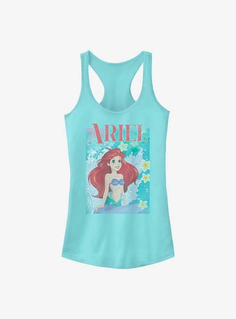 Disney The Little Mermaid Ariel Crashing Waves Poster Girls Tank - BLUE ...