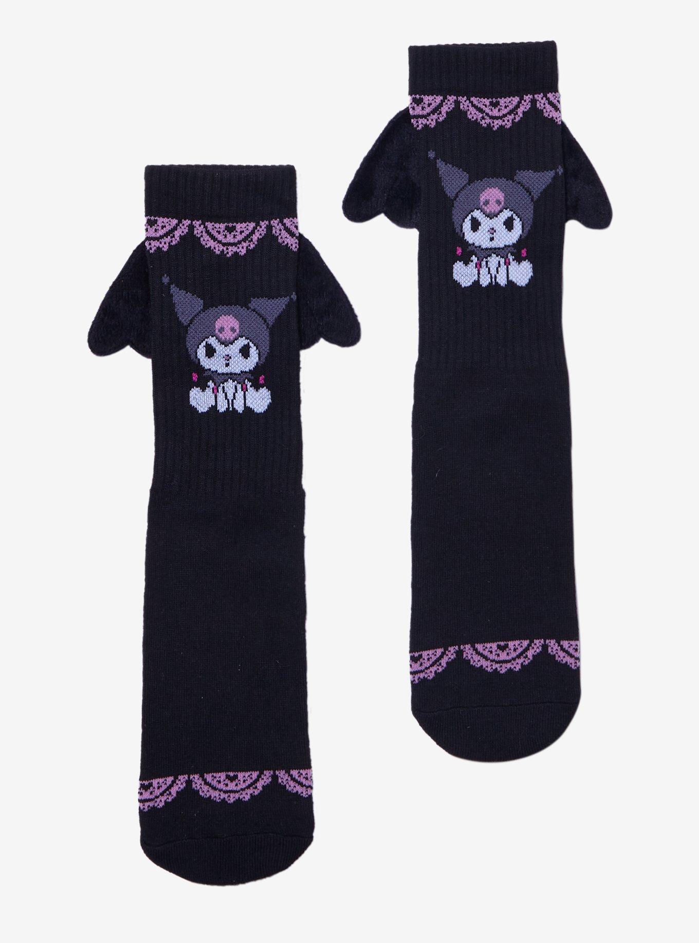 Kuromi Wing Crew Socks | Hot Topic