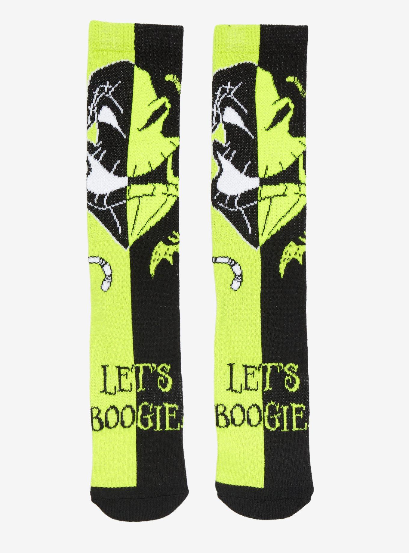 The Nightmare Before Christmas Oogie Boogie Split Crew Socks | Hot Topic