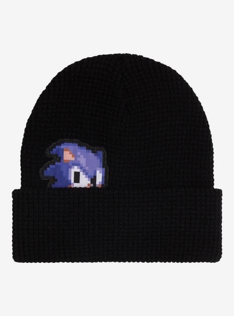 Sonic the Hedgehog 8-Bit Sonic Peek-a-Boo Cuff Beanie - BoxLunch ...
