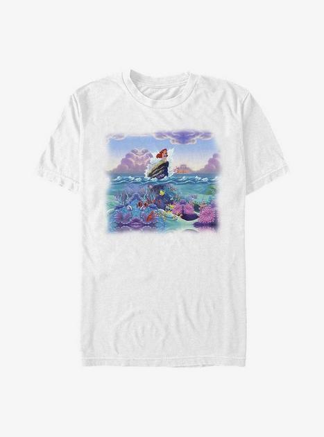 Disney The Little Mermaid Ariel And The Depths Below T-Shirt - WHITE ...