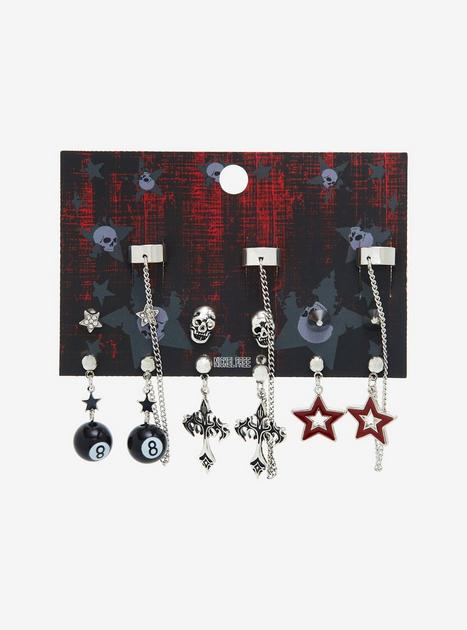8-Ball Grunge Cuff Earring Set | Hot Topic