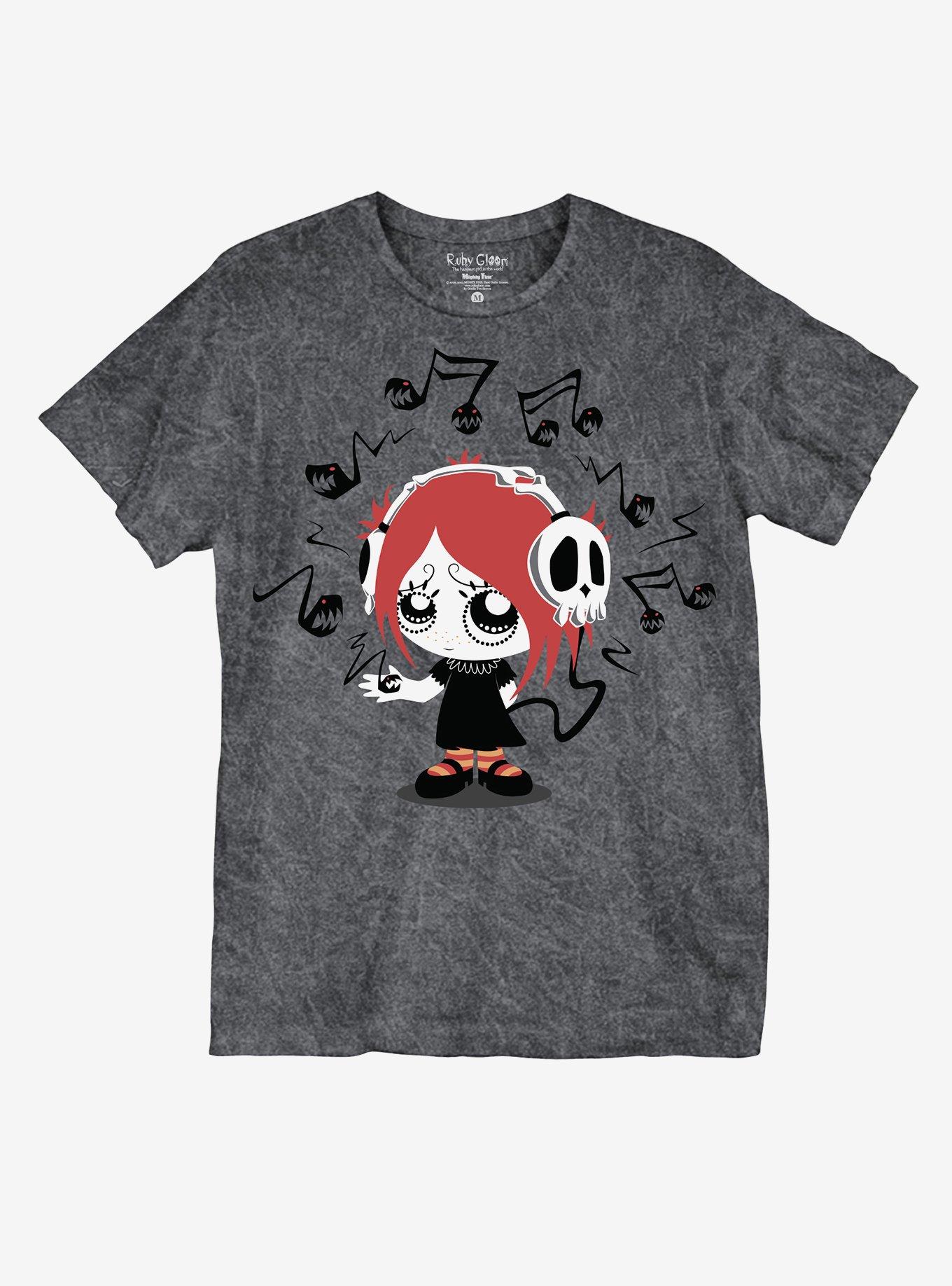 Ruby Gloom Skull Headphones Boyfriend Fit Girls T-Shirt | Hot Topic