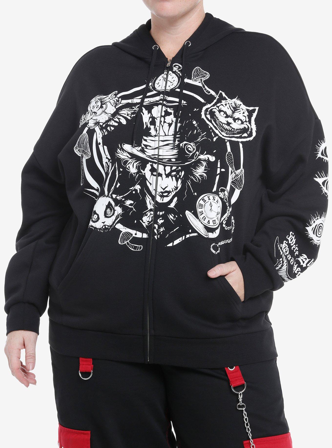 Social Collision Mad As A Hatter Girls Zip-Up Hoodie Plus Size | Hot Topic