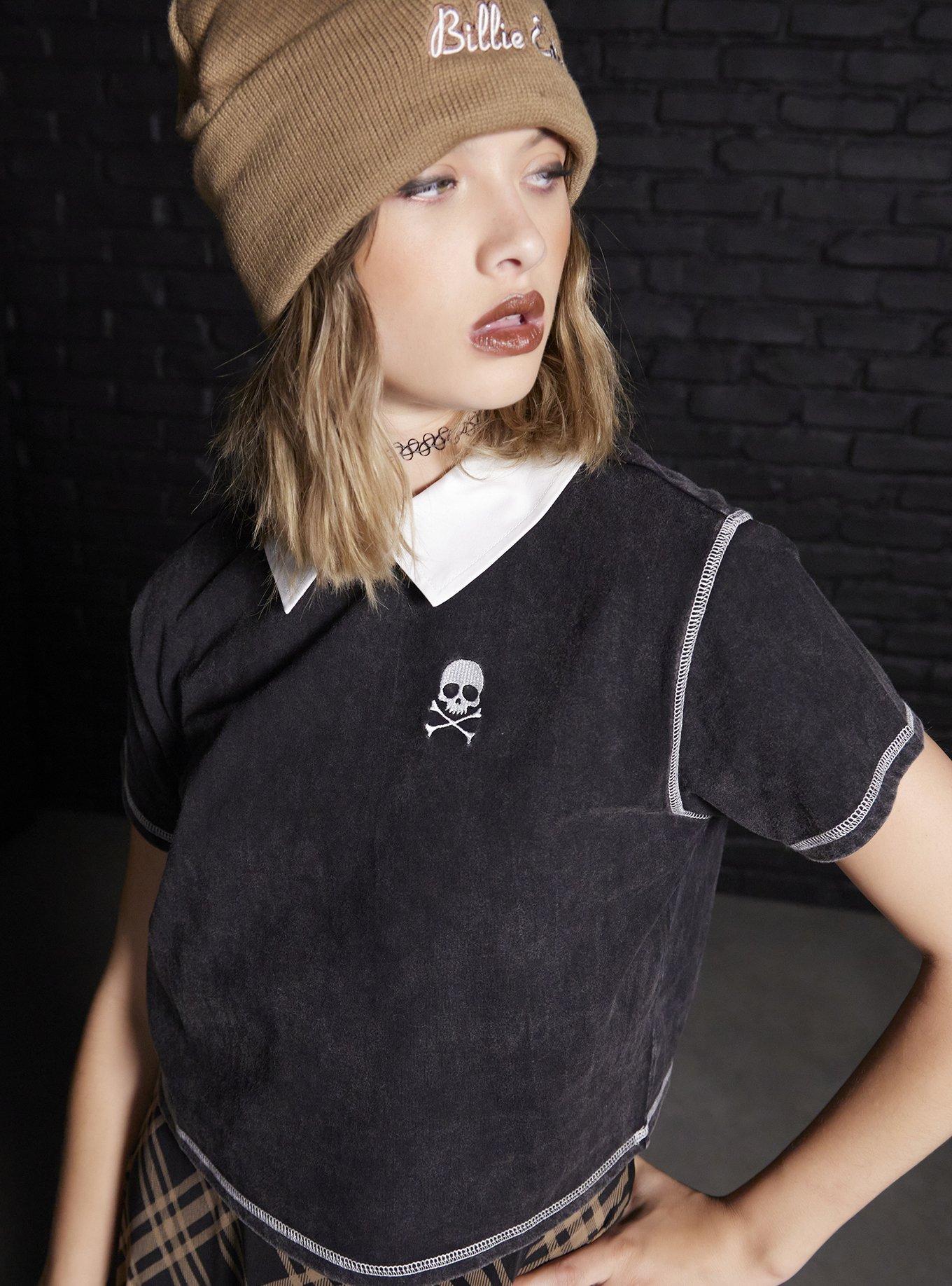 Social Collision Skull Collar Girls T Shirt Hot Topic