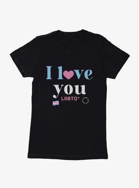 Pride I Love You Transgender Flag Womens T-Shirt - BLACK | BoxLunch