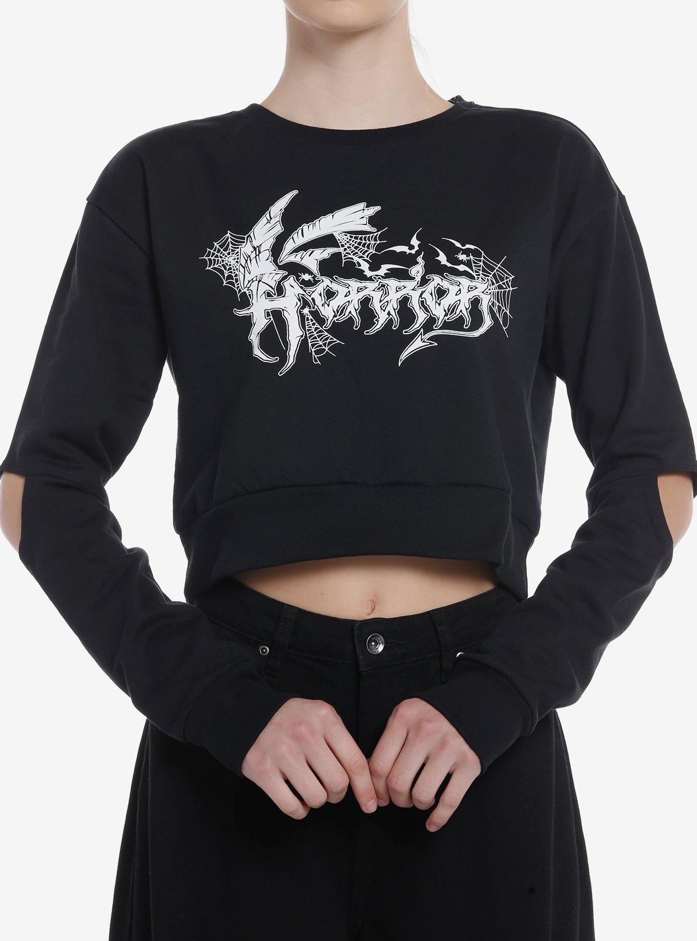 Horror Bats Girls Crop Sweater | Hot Topic