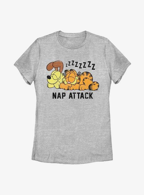 Garfield and Odie Nap Attack Women's T-Shirt - GREY | BoxLunch