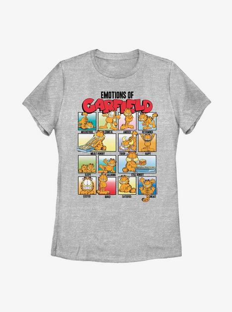 Garfield Emotions Of Garfield Women's T-Shirt - GREY | BoxLunch