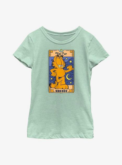 Garfield Tarot Garfield Youth Girl's T-Shirt - GREEN | BoxLunch