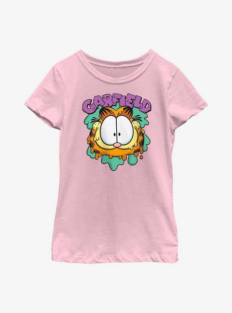Garfield Slime Garfield Youth Girl's T-Shirt - PINK | BoxLunch