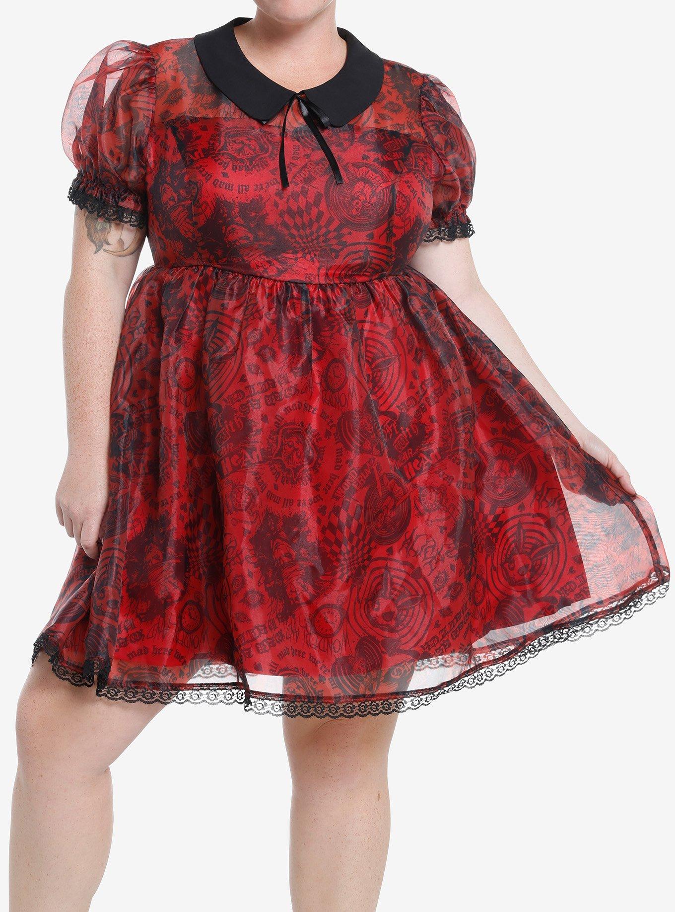 Social Collision Through The Looking Glass Organza Dress Plus Size