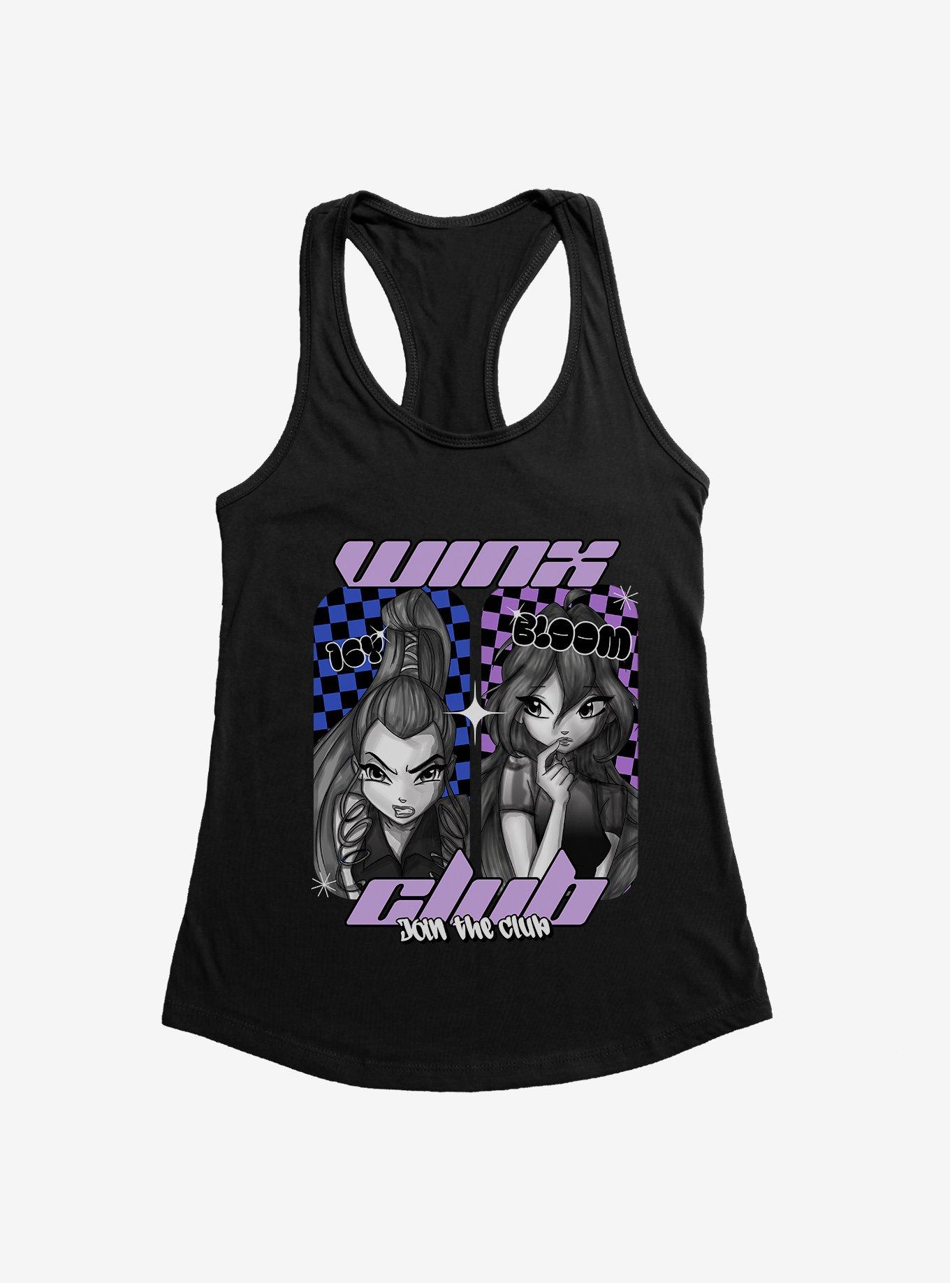 Winx Club Icy & Bloom Join The Club Girls Tank - BLACK | Hot Topic
