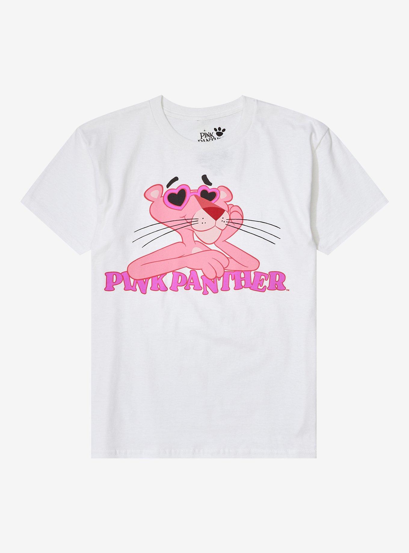 Pink Panther Heart Glasses Boyfriend Fit Girls T-Shirt | Hot Topic