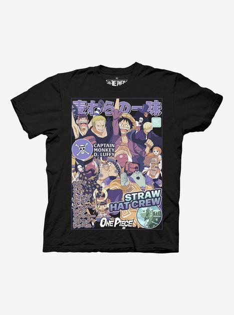 One Piece Straw Hat Crew Collage Boyfriend Fit Girls T-Shirt | Hot Topic
