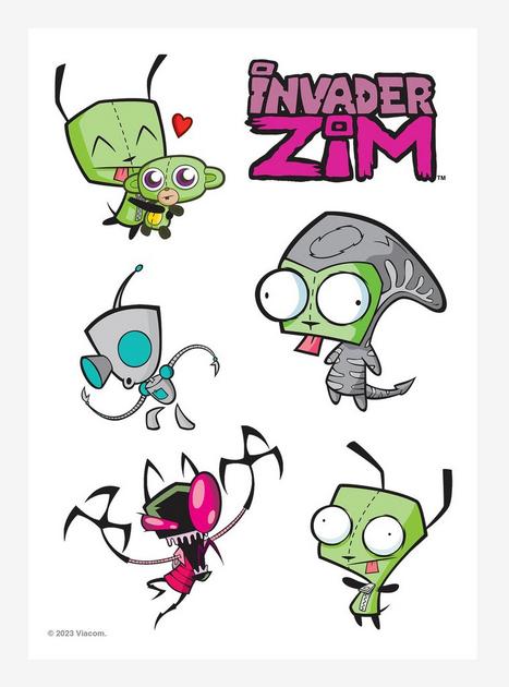 Invader Zim Pack Sticker Sheet - WHITE | BoxLunch