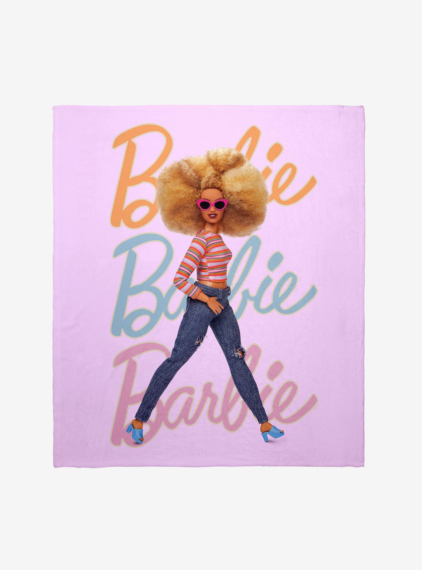 Barbie Retro Style Throw Blanket - WHITE | BoxLunch