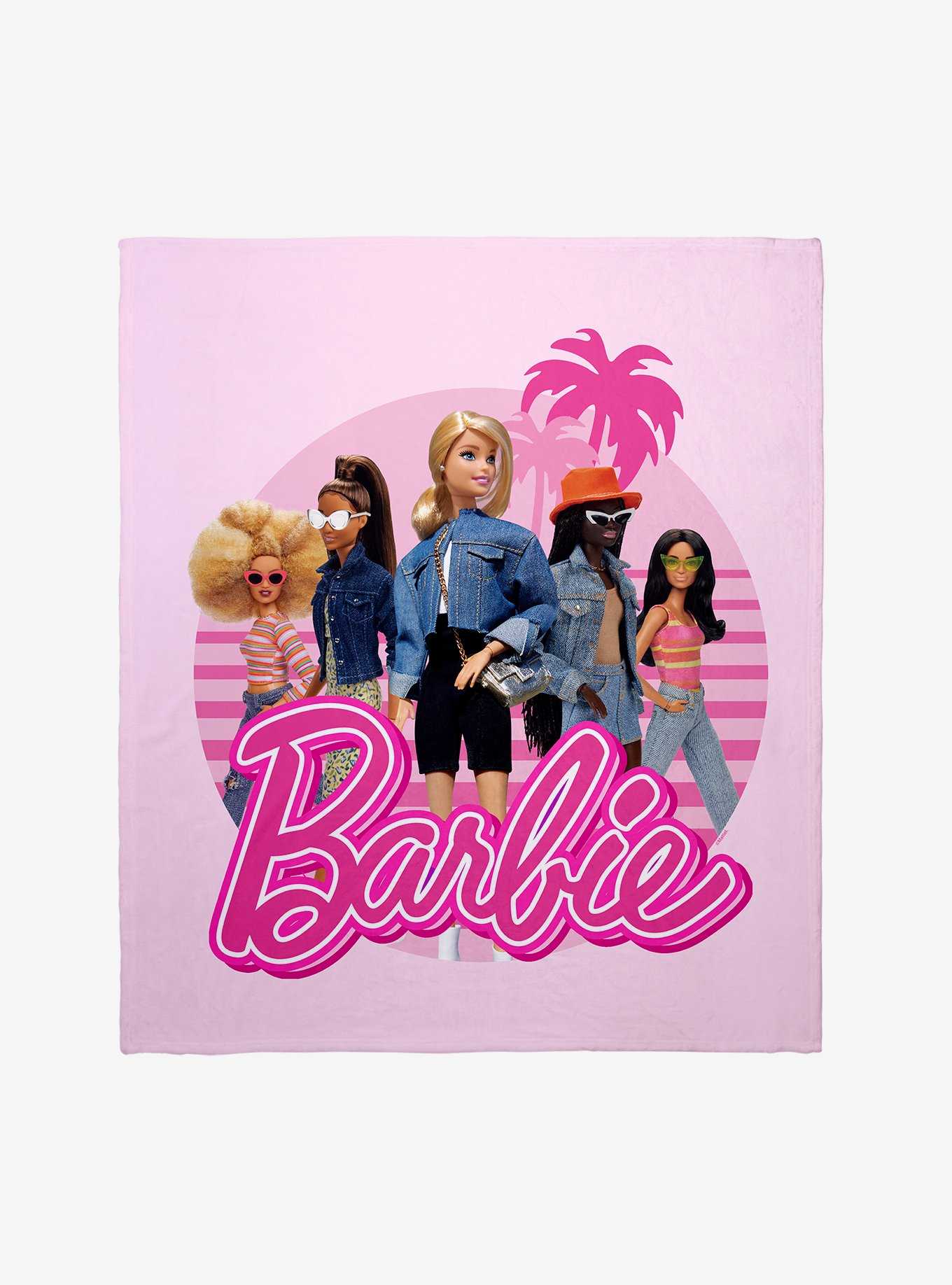 Barbie Retro Crew Throw Blanket - WHITE | BoxLunch