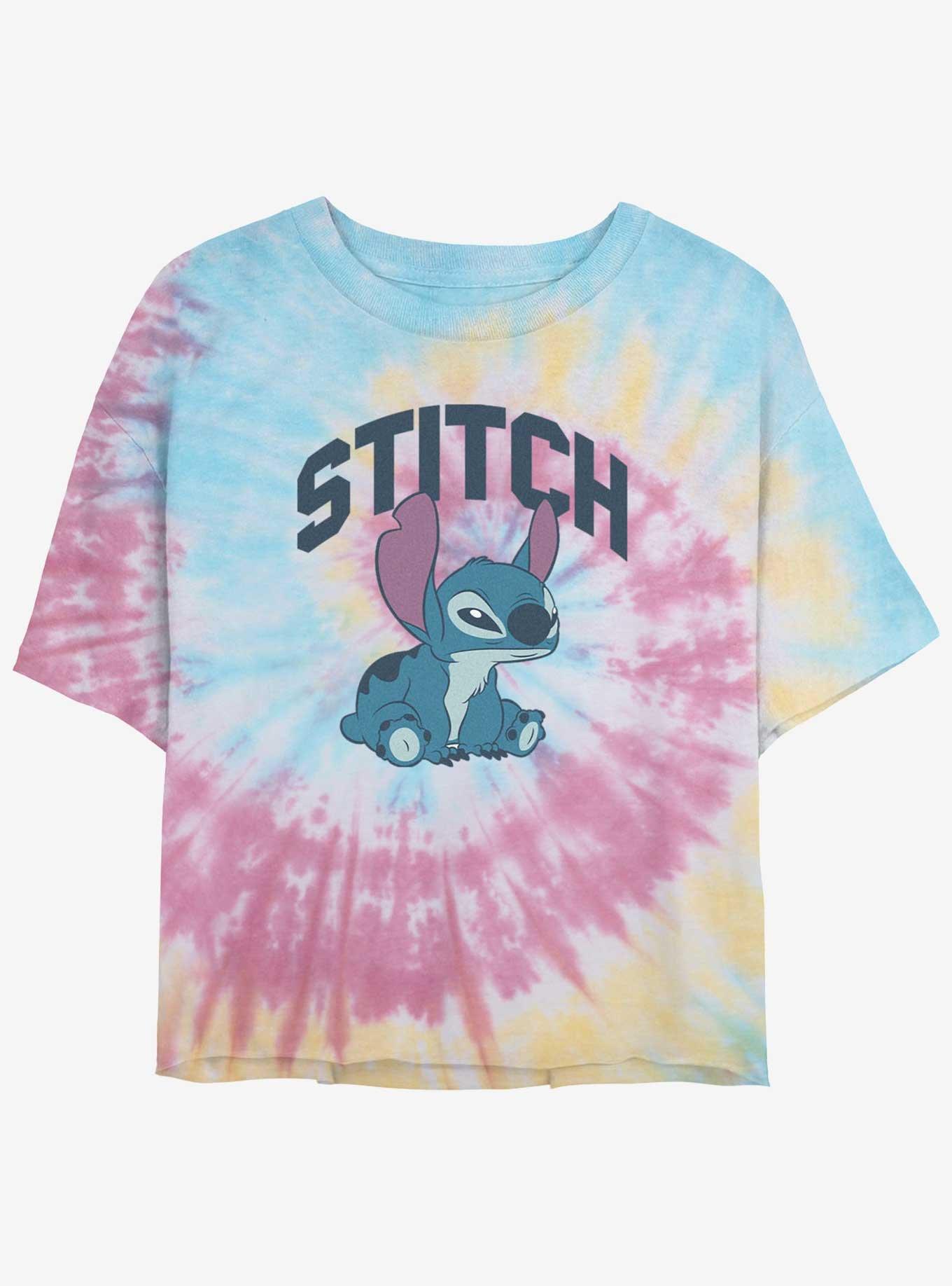 Disney Lilo & Stitch Hangry Stitch Tie-Dye Womens Crop T-Shirt - MULTI ...