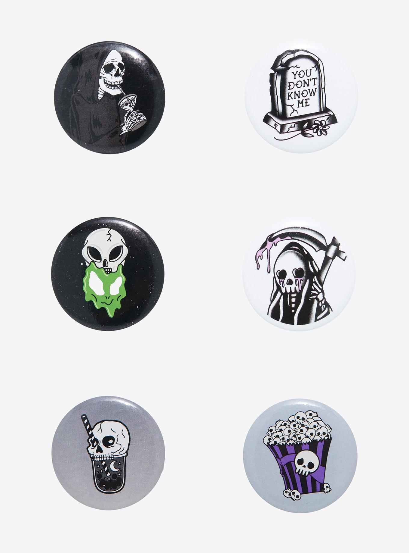 Dark Skeleton Button Set | Hot Topic