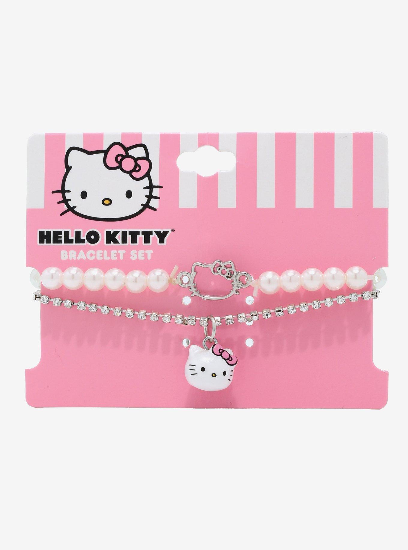 Hello Kitty Bling Pearl Bracelet Set | Hot Topic