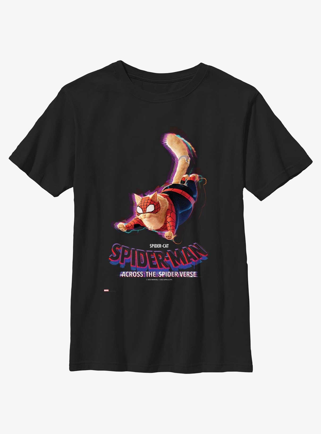 Spider-Man: Across The Spider-Verse Spider-Cat Poster Youth T-Shirt ...