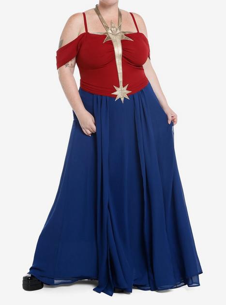 Her Universe Marvel The Marvels Captain Marvel Maxi Dress Plus Size
