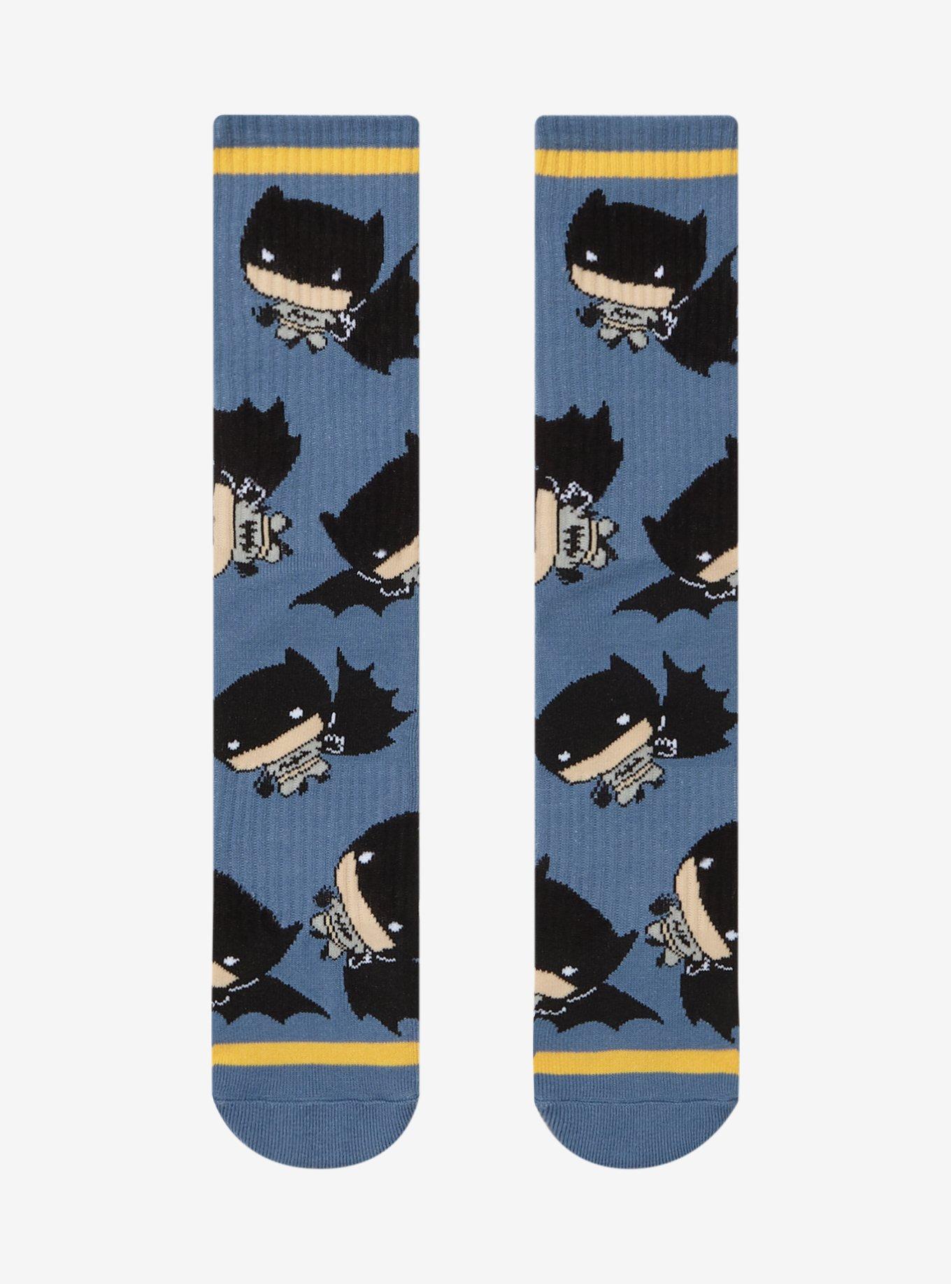 DC Comics Batman Chibi Portrait Allover Print Crew Socks - BoxLunch ...