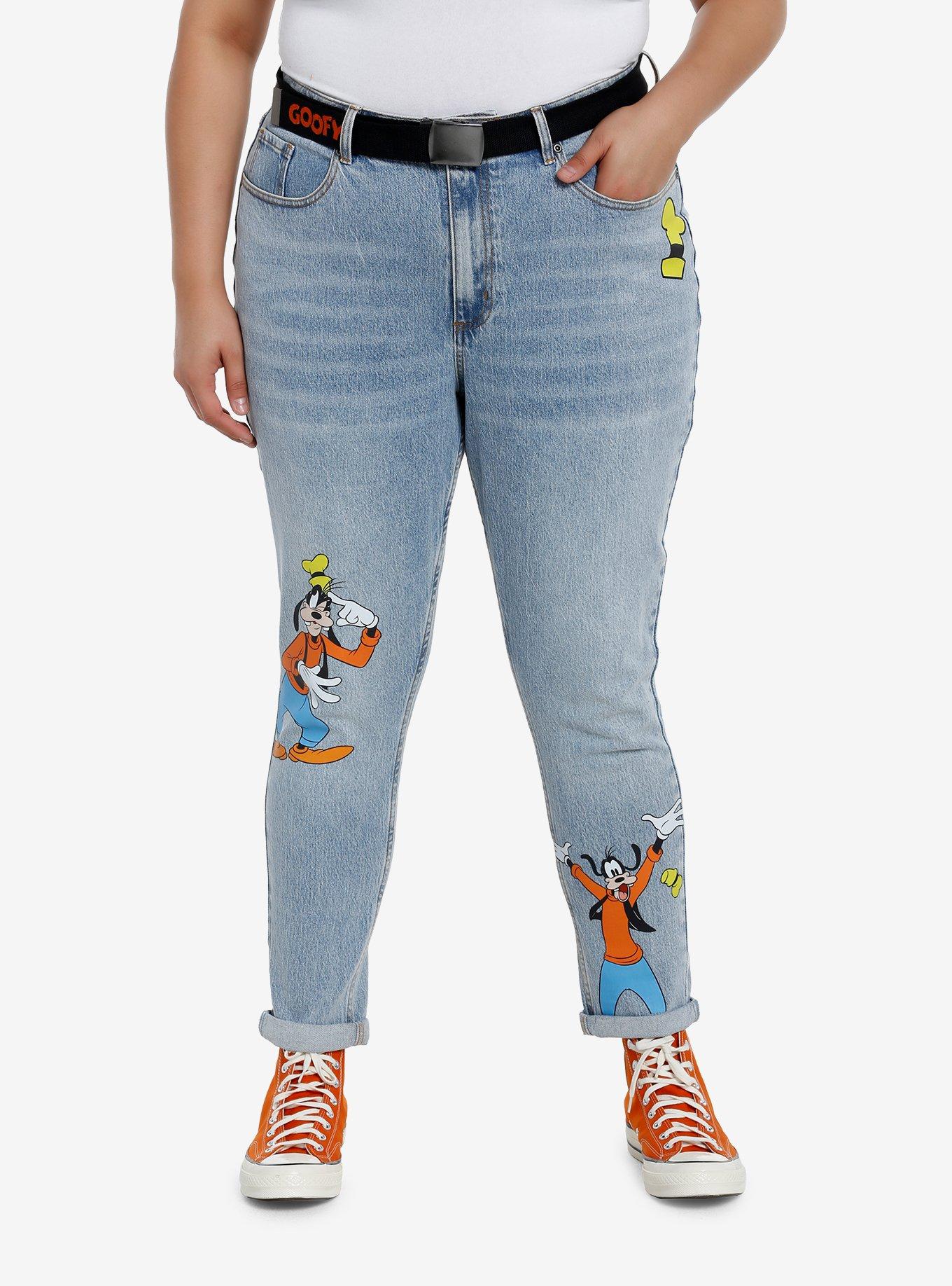 Disney Goofy Mom Jeans With Belt Plus Size | Hot Topic