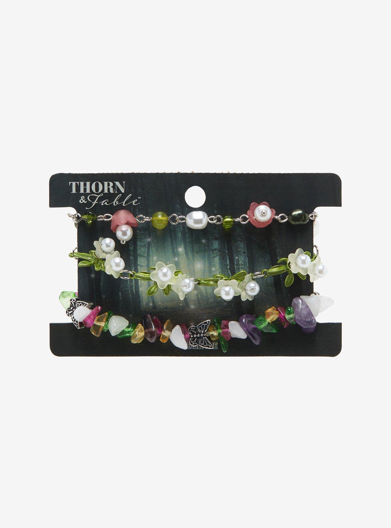 Thorn & Fable Fairy Flower Butterfly Bracelet Set | Hot Topic