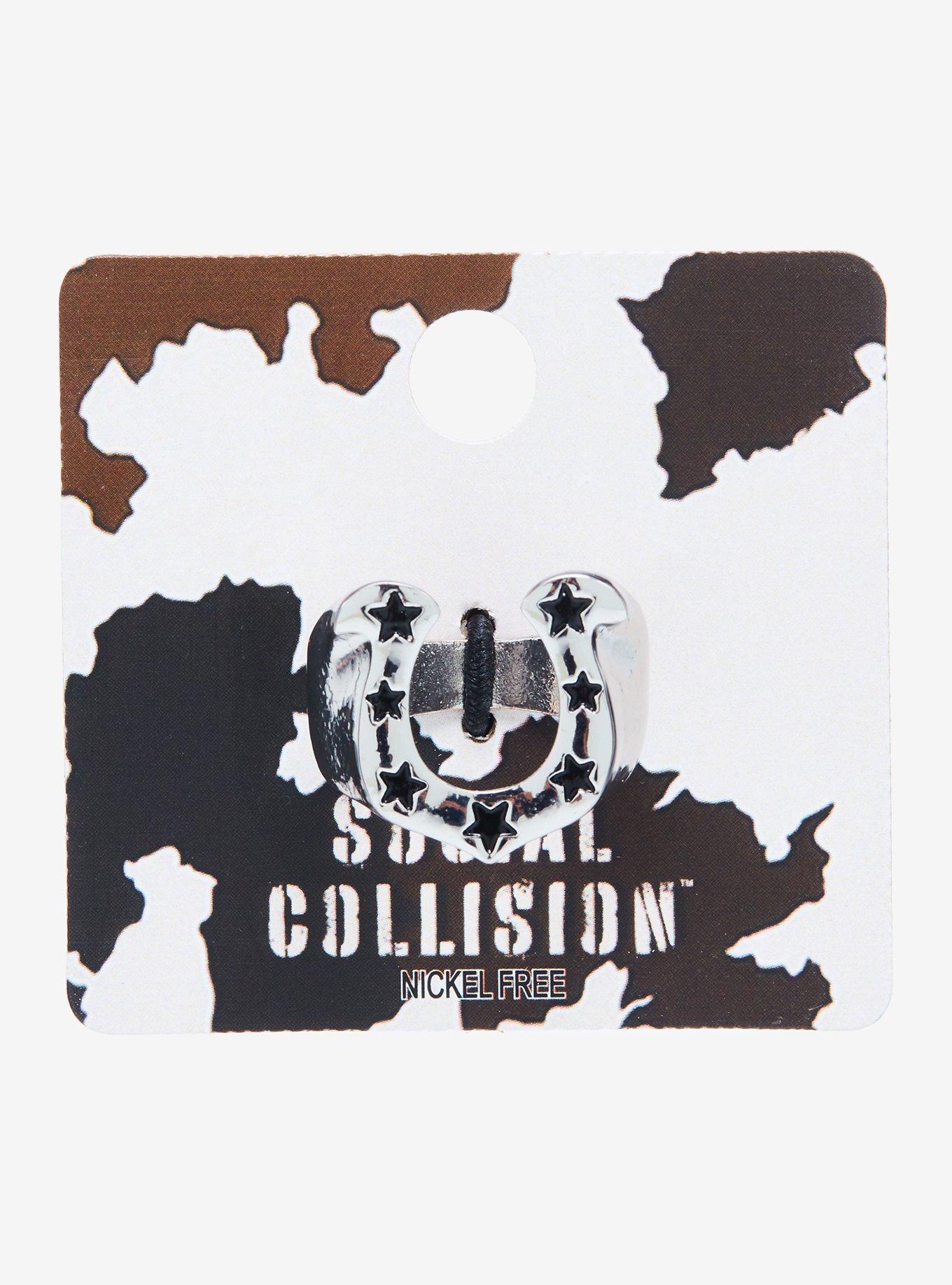 Social Collision Star Horseshoe Ring | Hot Topic