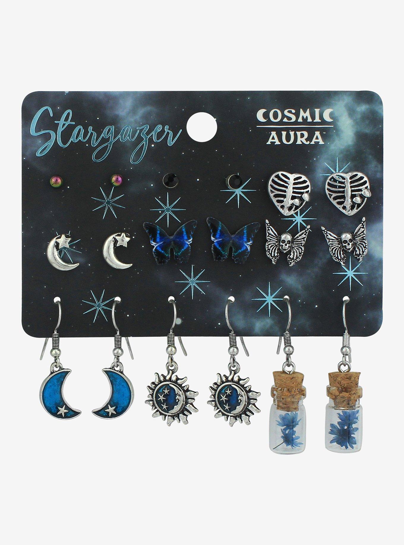 Cosmic Aura Blue Celestial Earring Set Hot Topic