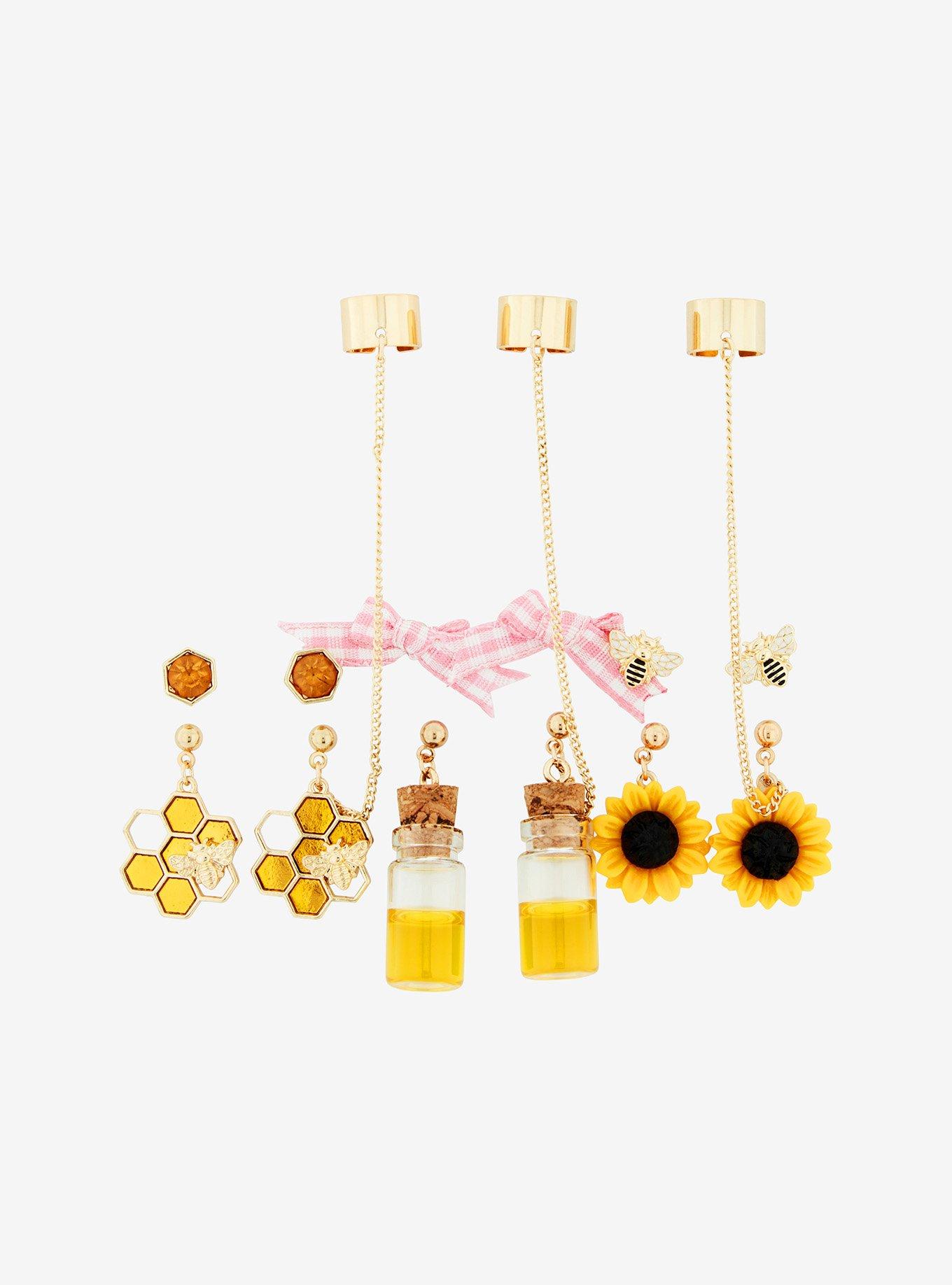 Sweet Society Honey Stud & Cuff Earring Set | Hot Topic