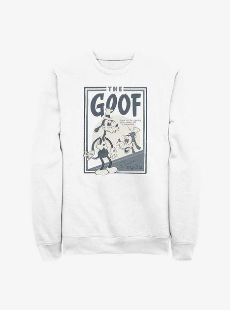 Disney100 Goofy The Goof Poster Sweatshirt - WHITE | Hot Topic