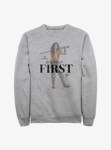 Disney 100 Raya Take The First Step Sweatshirt - GREY | Hot Topic
