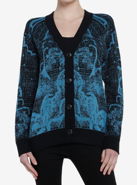 Cosmic Aura Black & Blue Clouds Girls Cardigan | Hot Topic