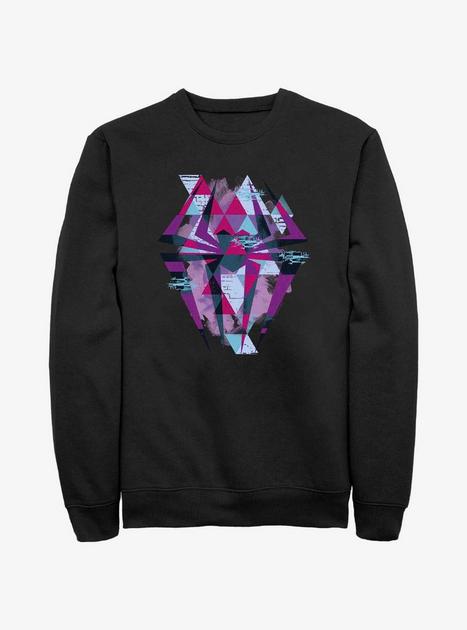 Marvel Spider-Man Geometric Spider Symbol Sweatshirt - BLACK | BoxLunch