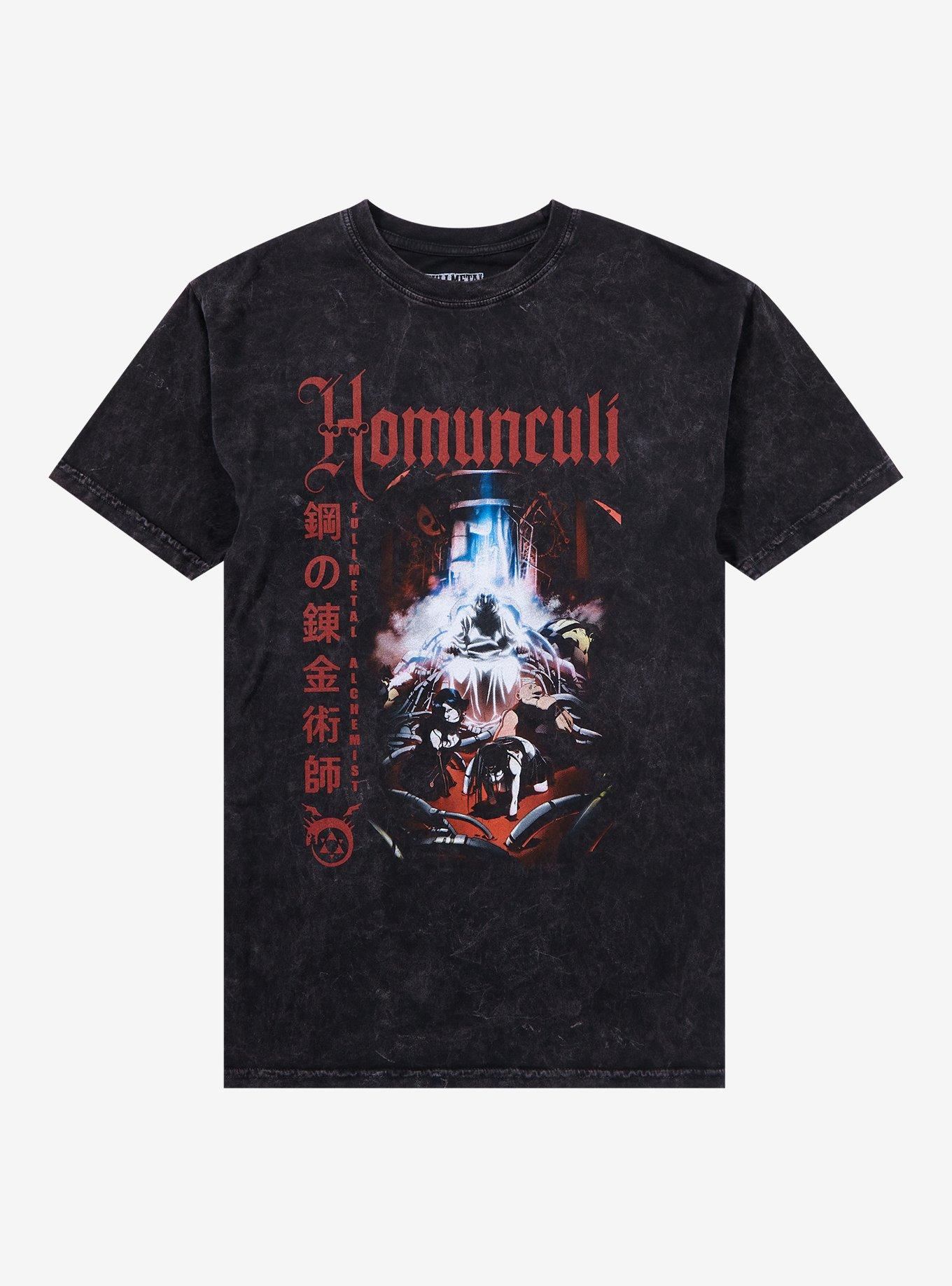 Fullmetal Alchemist Homunculi Mineral Wash Boyfriend Fit Girls T-Shirt ...