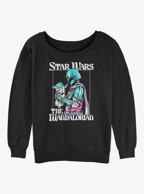 Star Wars The Mandalorian Soft Pop Mando Girls Slouchy Sweatshirt ...