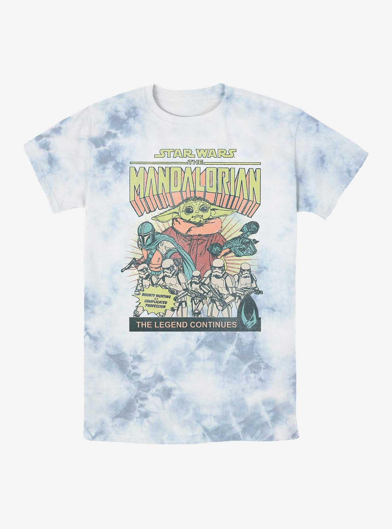 Star Wars The Mandalorian Grogu Comic Cover Tie-Dye T-Shirt - MULTI ...