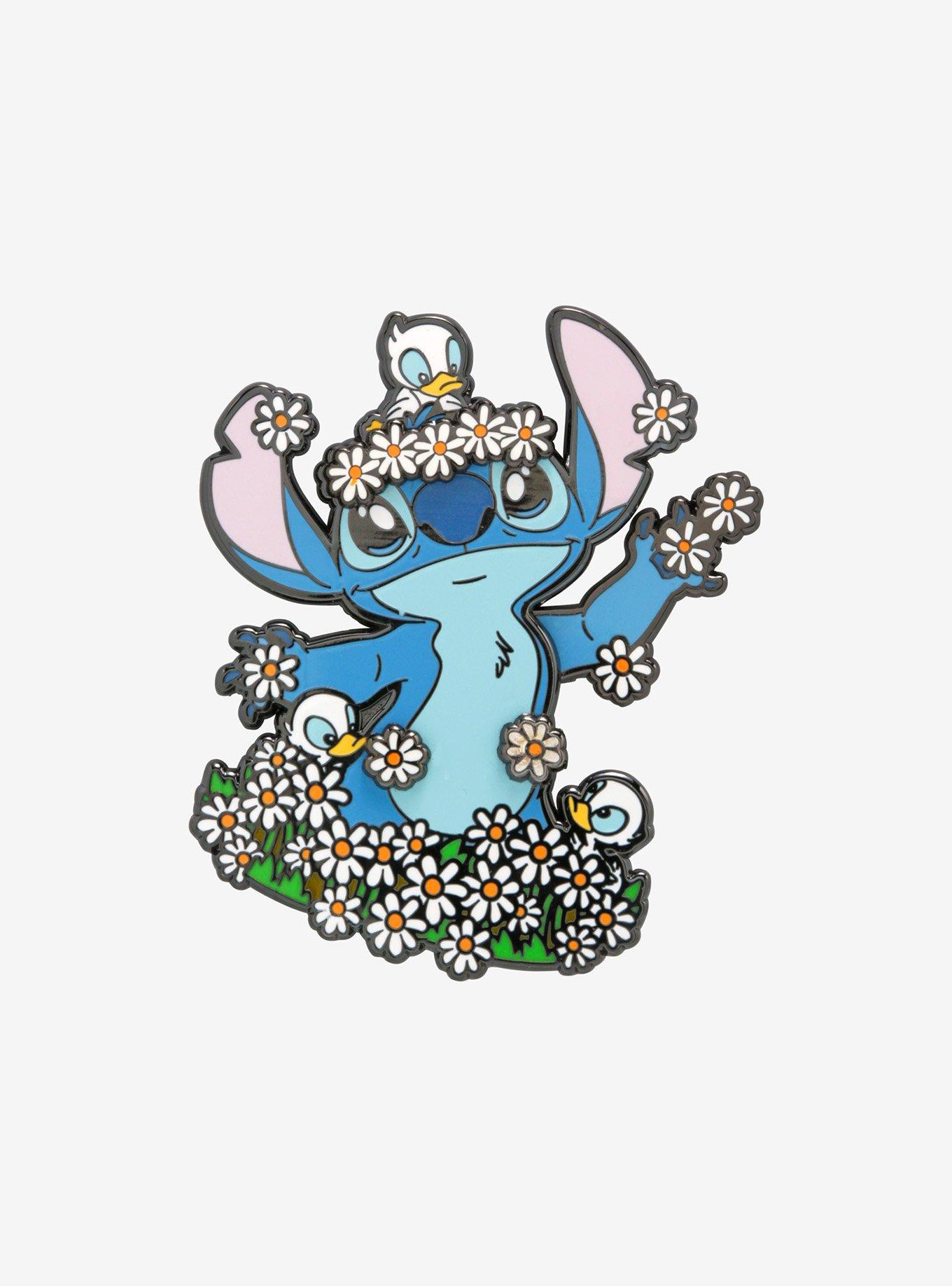 Loungefly Disney Lilo & Stitch Daisies Sliding Enamel Pin | Hot Topic
