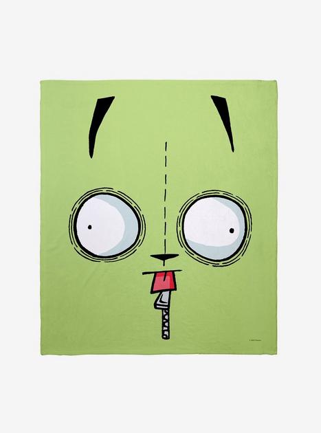 Invader Zim Gir Face Throw Blanket - WHITE | Hot Topic