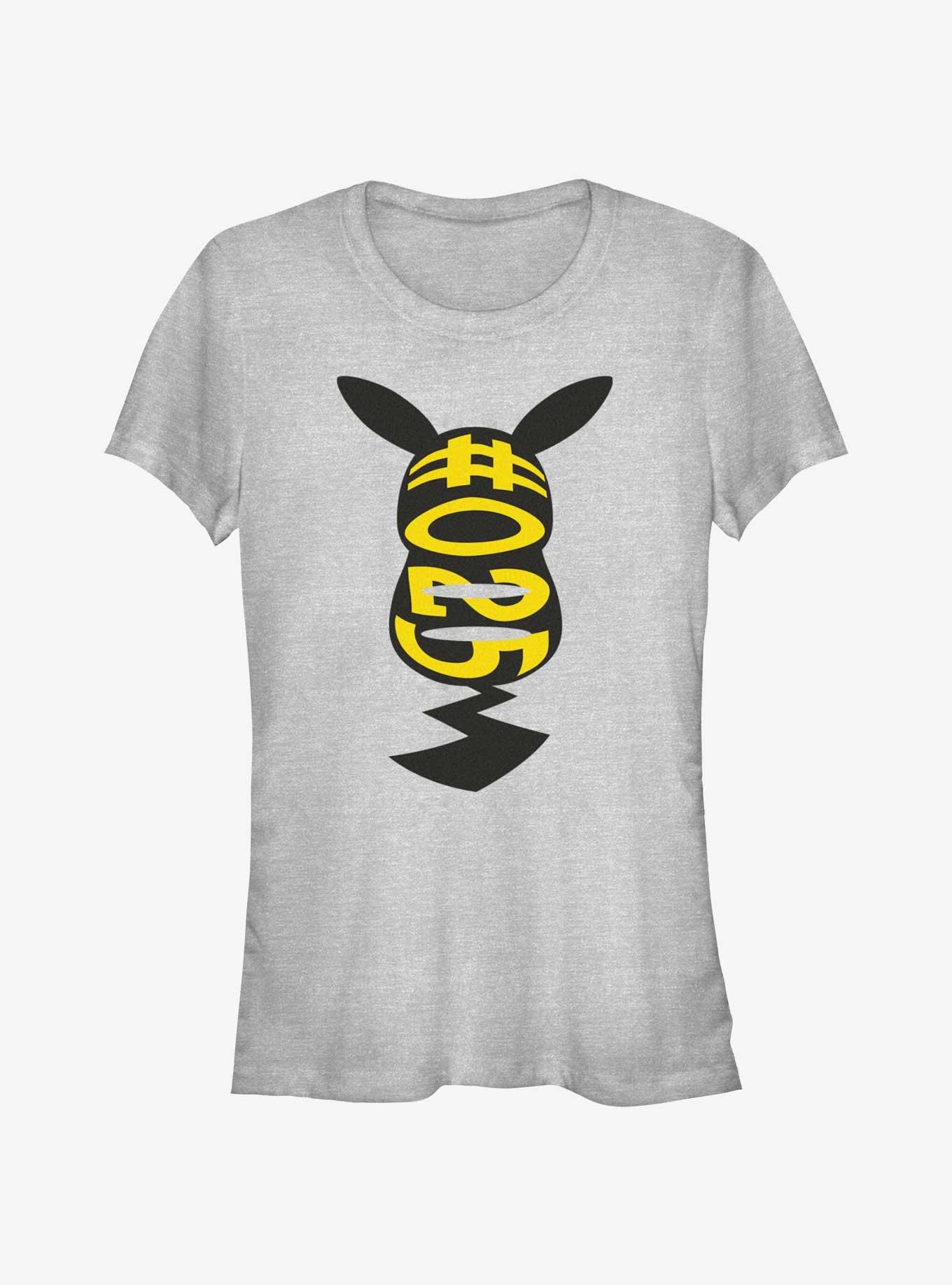 Pokemon #025 Pikachu Girls T-Shirt - GREY | Hot Topic