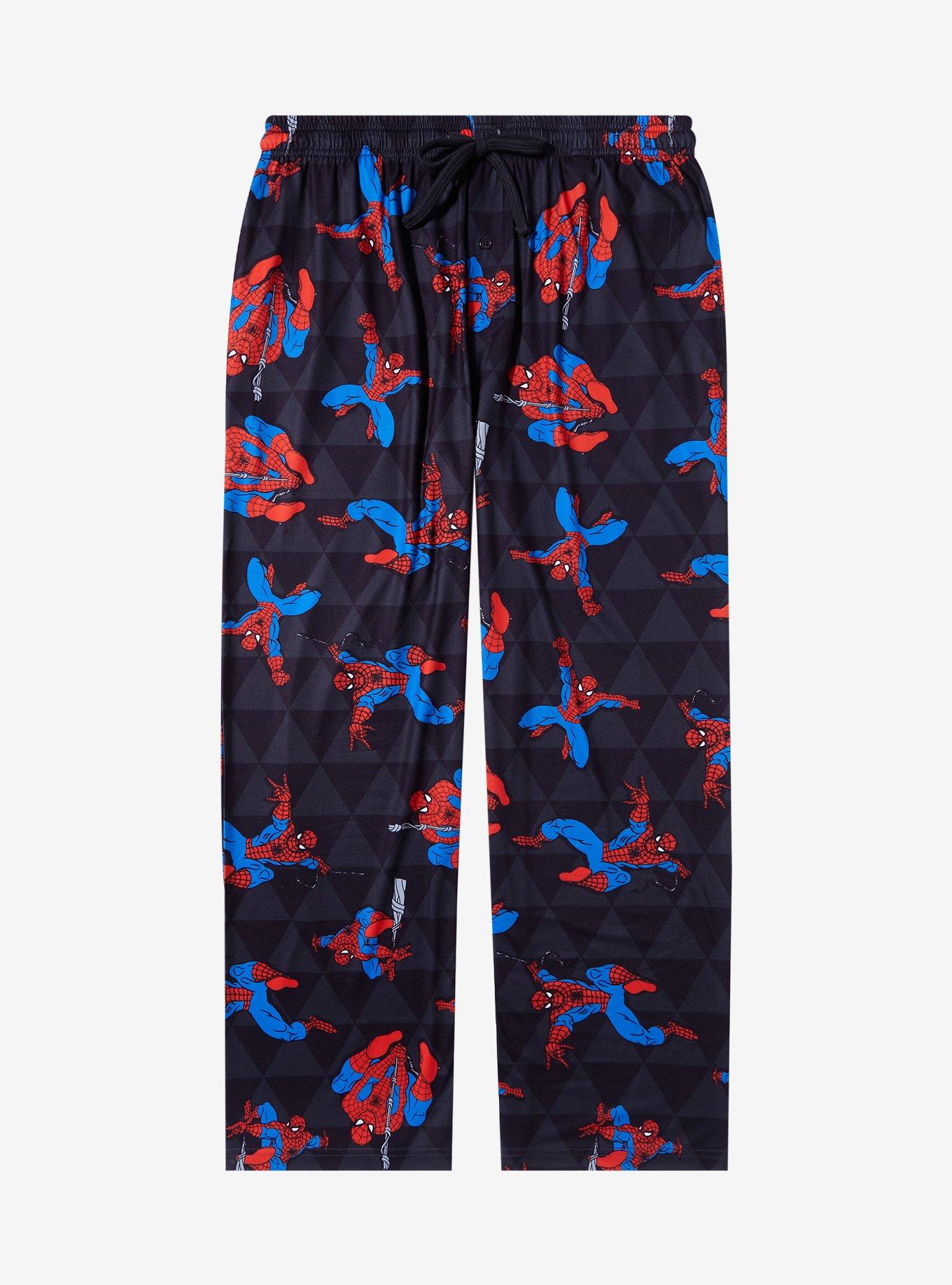 Marvel Spider Man Allover Print Womens Plus Size Sleep Pants