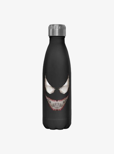 Marvel Punisher Venom Face Water Bottle - BLACK | BoxLunch