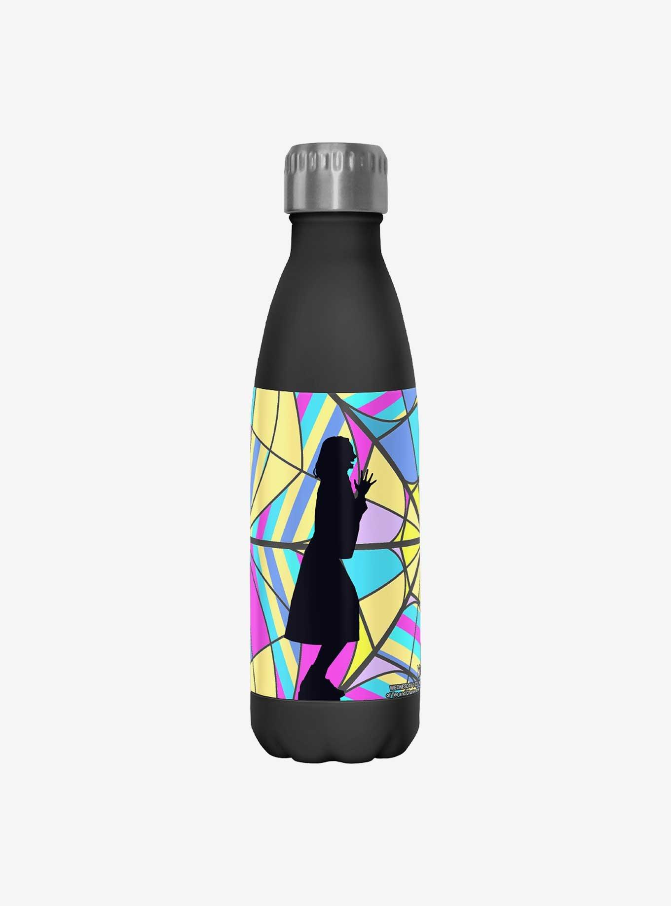 Wednesday Enid and Wednesday Glass Window Shadow Water Bottle - BLACK ...