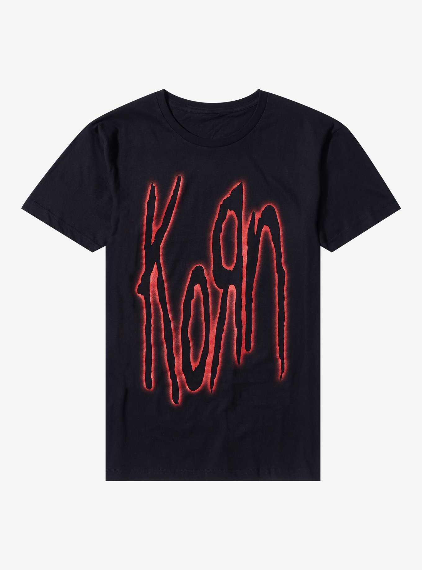 Korn Red Outlined Logo Boyfriend Fit Girls T-Shirt | Hot Topic