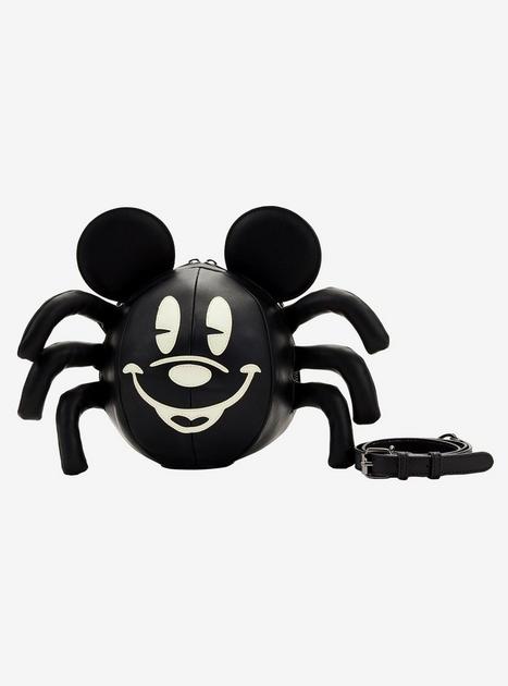 Loungefly Disney Mickey Mouse Spider Glow-In-The-Dark Crossbody Bag ...