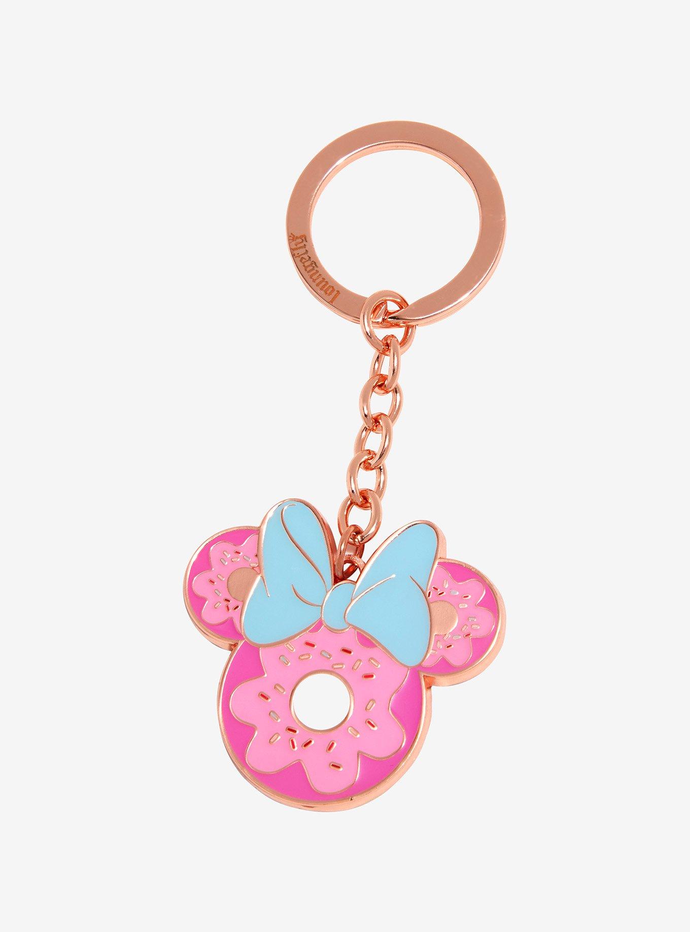Loungefly Disney Minnie Mouse Pink Donut Keychain - BoxLunch Exclusive ...